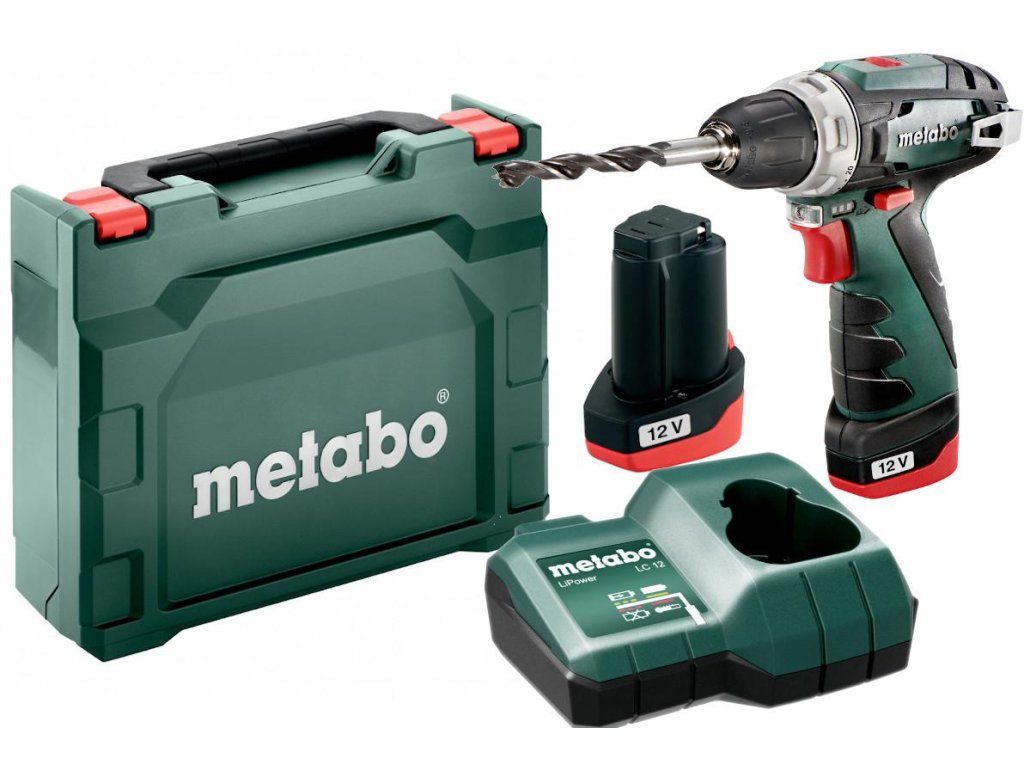Akumulátorová vrtačka/šroubovák Metabo PowerMaxx BS Basic 12V 2x2Ah ...