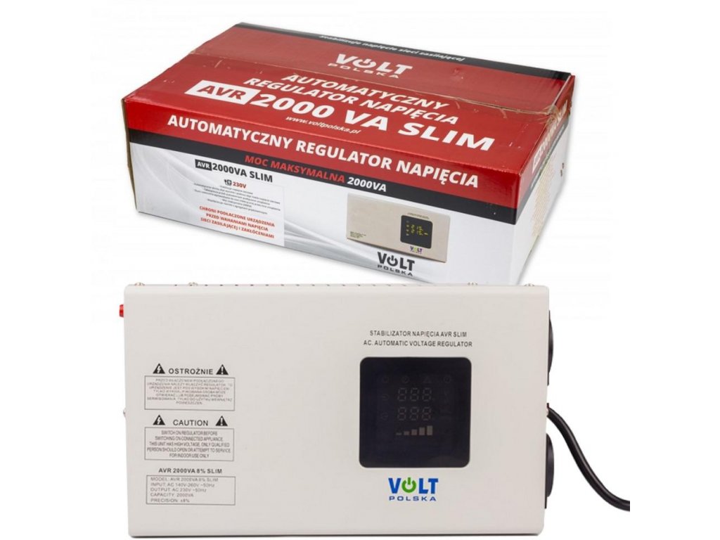 Volt Polska AVR 2000VA Slim stabilizátor napätia - eltrox.sk