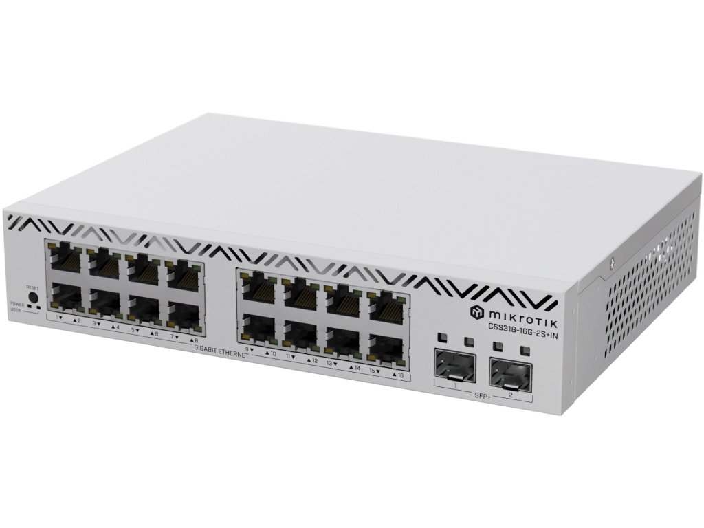 MIKROTIK ROUTERBOARD CSS318-16G-2S+IN - eltrox.sk