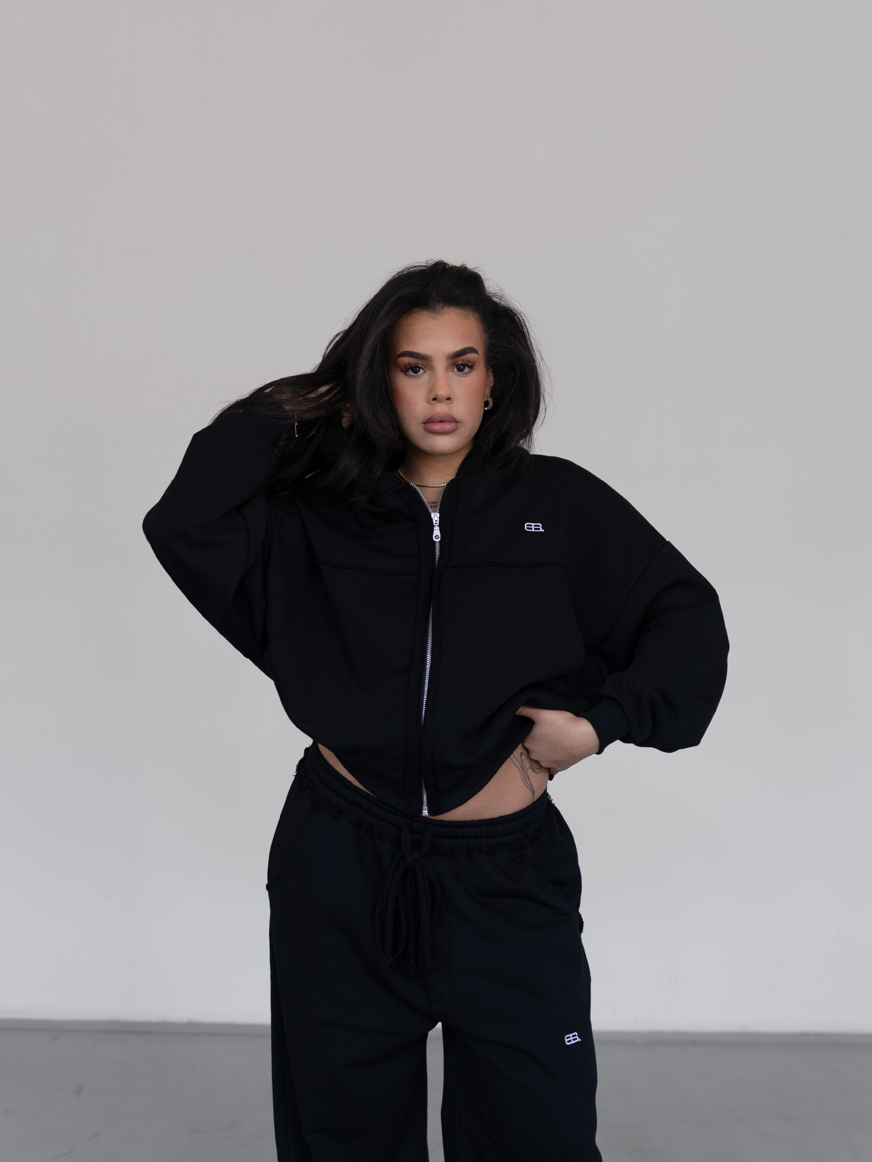 Mikina Zip Onyx - ES.LEVITATE