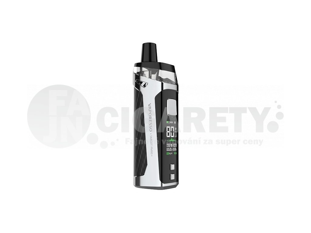 Vaporesso Target PM80 - 80W - 2000mAh - Pod Mod - Silver Carbon Fiber ...