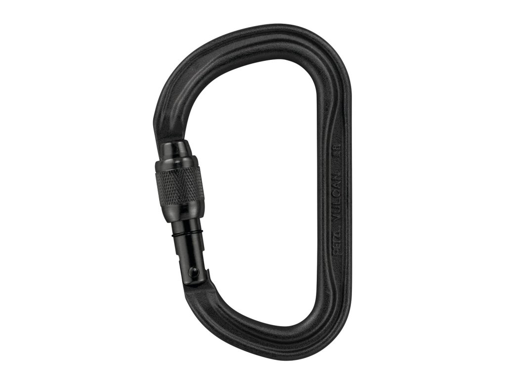 Petzl VULCAN SCREW LOCK steel carabiner screw lock BLACK - Fall Protection