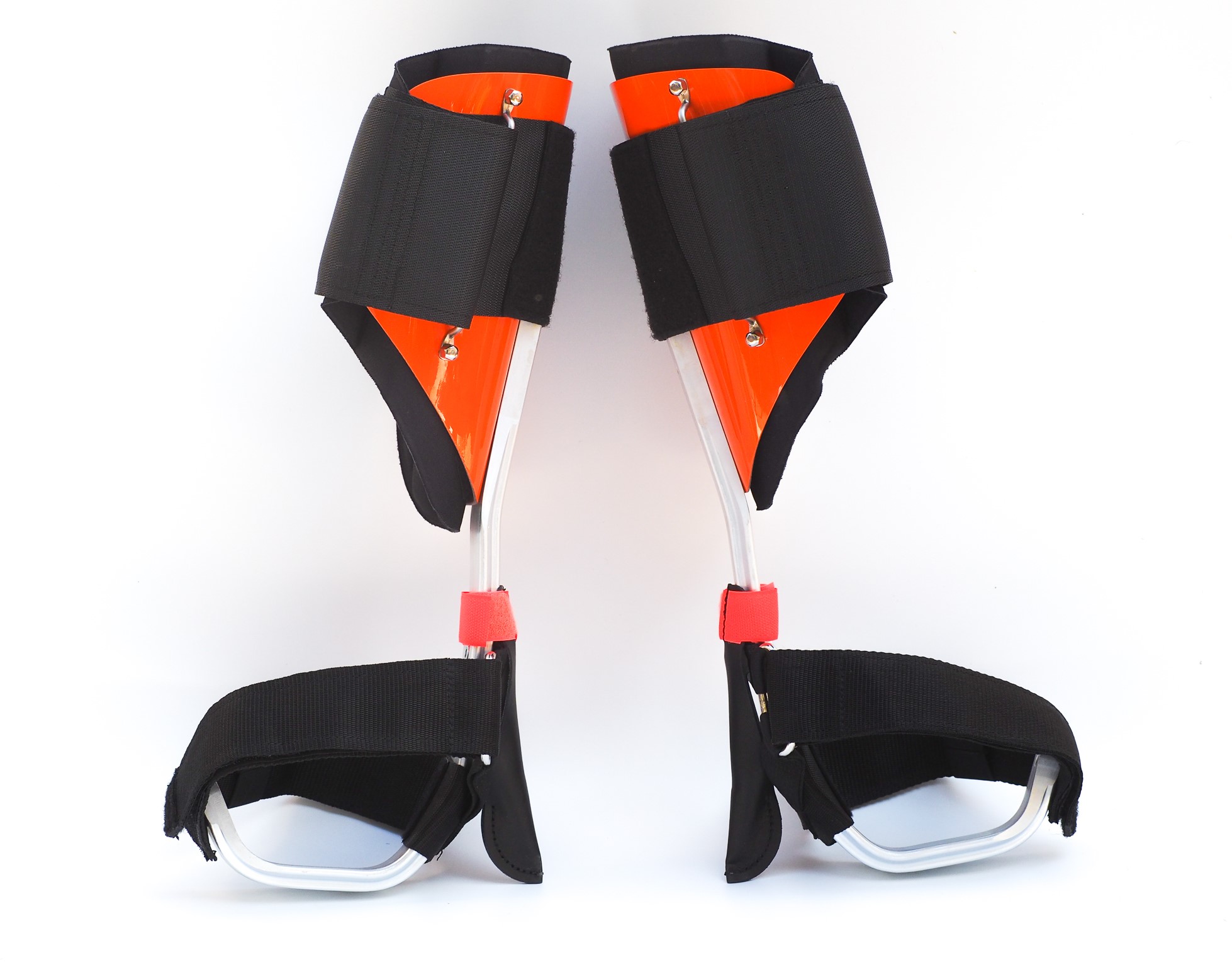 Stromolezecké stupačky PANTHER SPIKES Alu Velcro dlouhý hrot ORANŽ ...