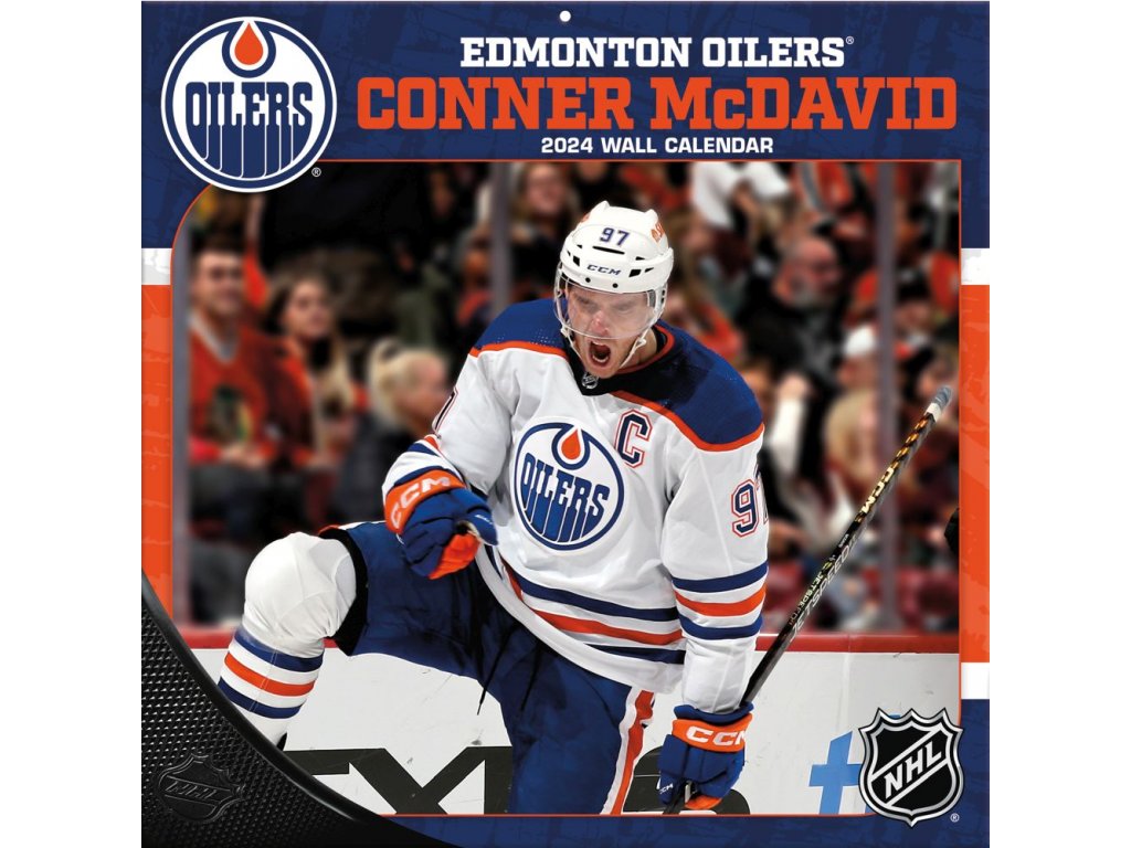 Kalendář Edmonton Oilers Connor McDavid #97 2024 Wall Calendar - Fanda ...