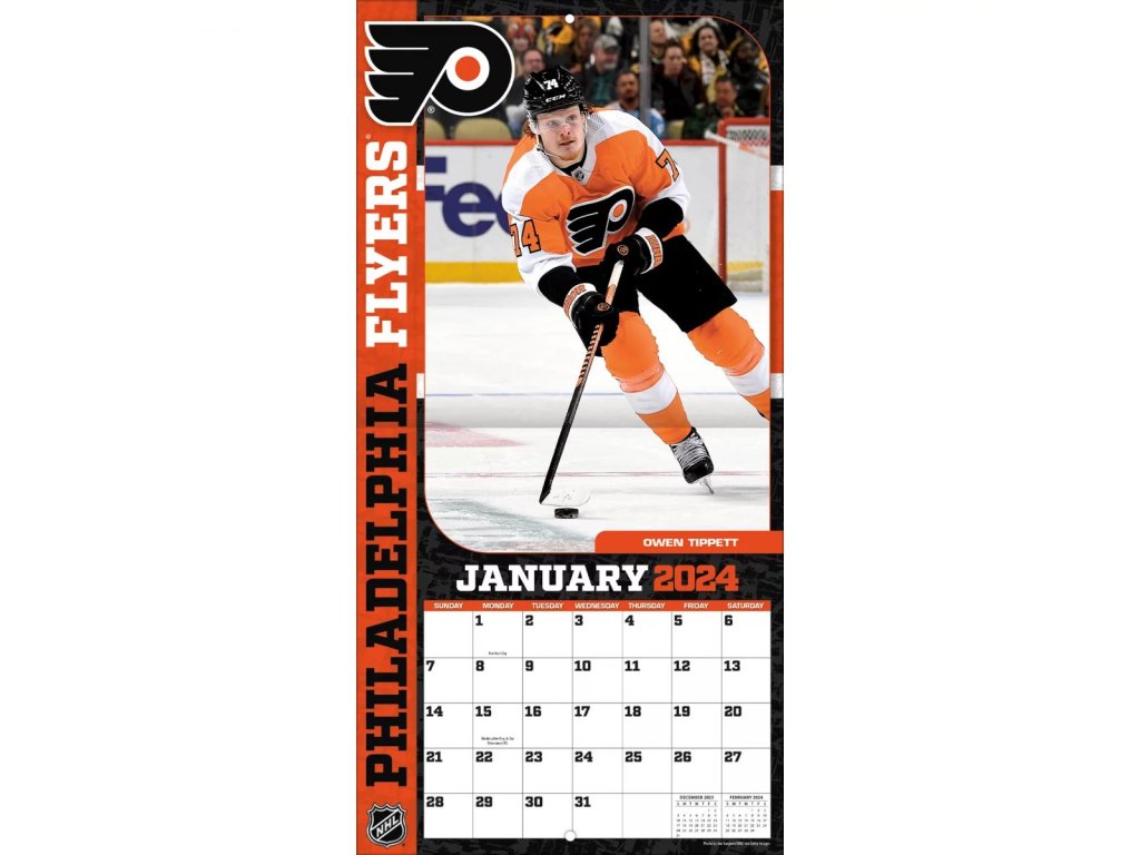 Kalendář Philadelphia Flyers 2024 Wall Calendar - Fanda-NHL.cz