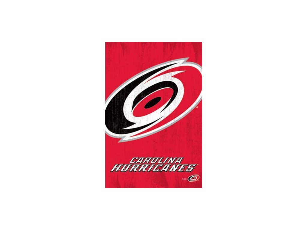 NHL Plakát Carolina Hurricanes Team Logo Cut - Fanda-NHL.cz