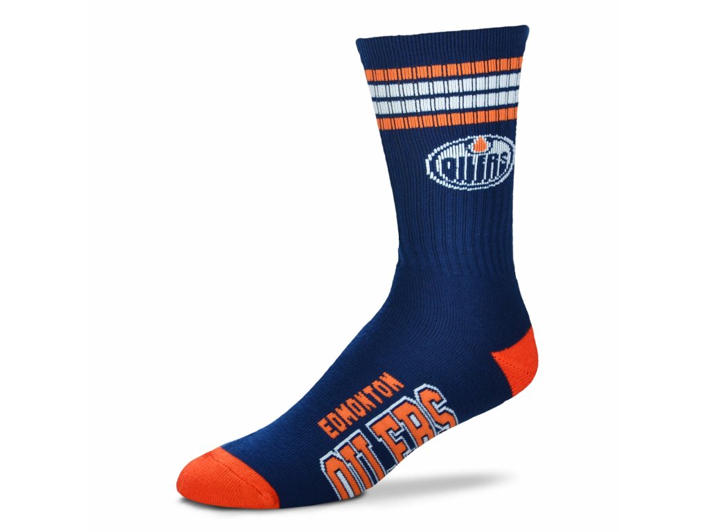 Pánské Ponožky Edmonton Oilers 4 Stripes Crew - Fanda-NHL.cz