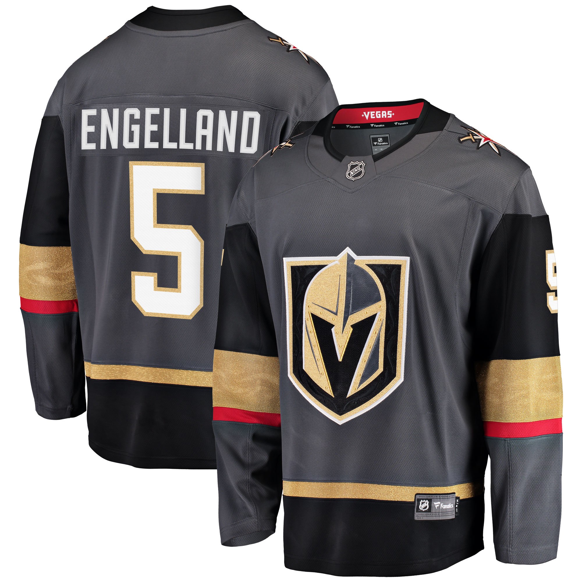 Pánský Dres Vegas Golden Knights #5 Deryk Engelland Breakaway Alternate ...