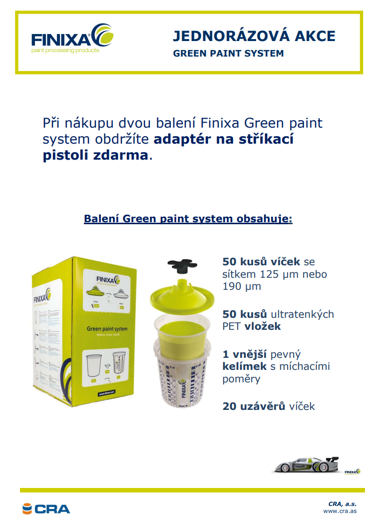 Finixa Green paint system - finixa.cz