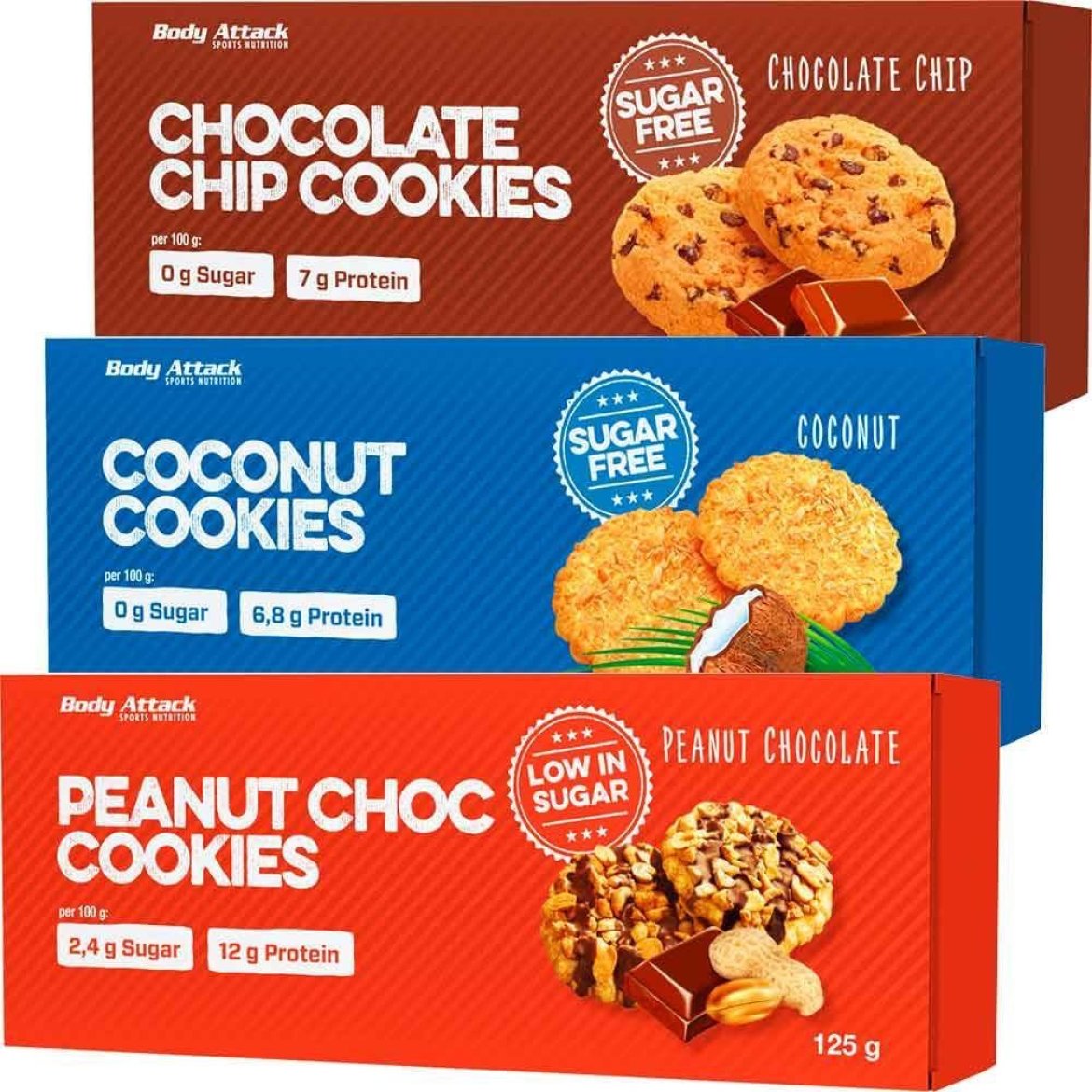 Body Attack Low Sugar Cookies - FITPLUS