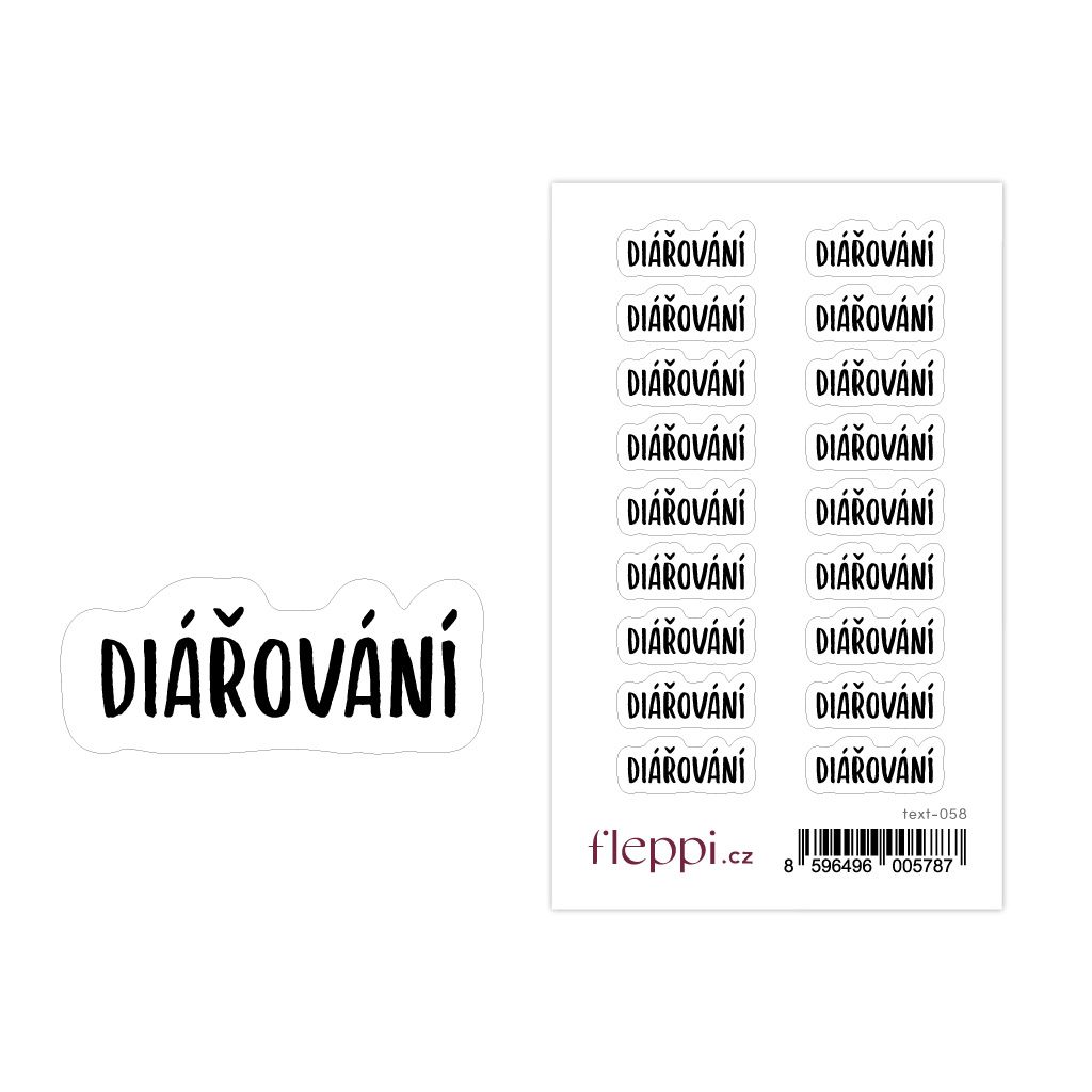 Samolepky Di ov n Fleppi Samolepky Di ov n Fleppi