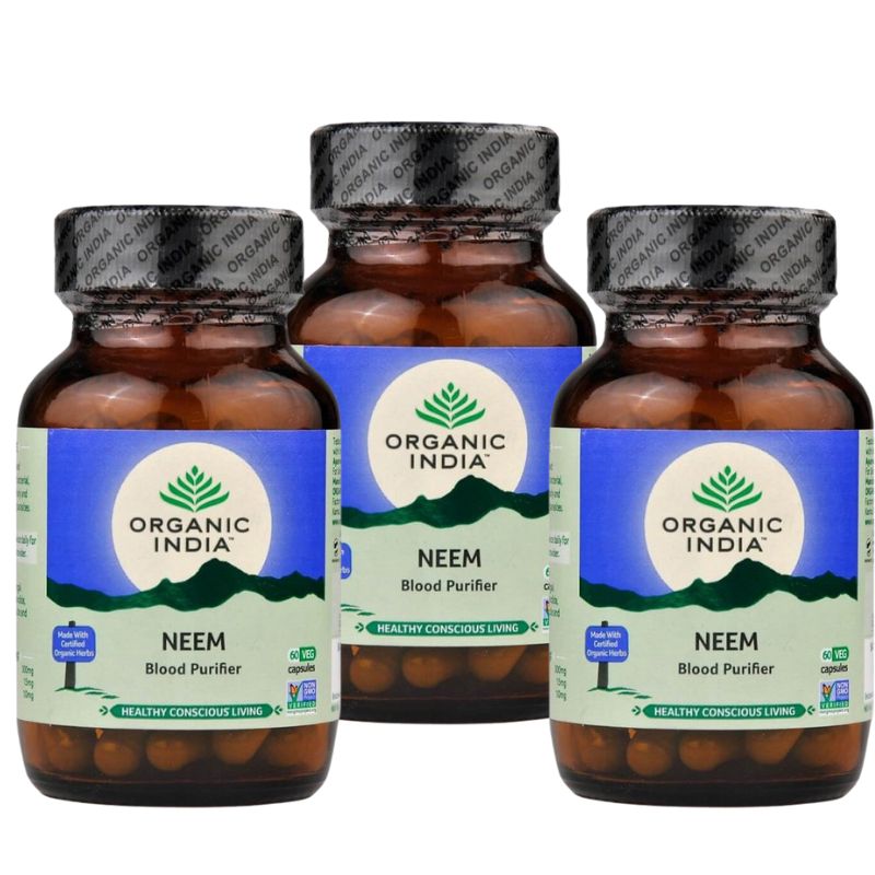 Organic India Neem kapsule za bakterije, viruse i kožne probleme, set ...