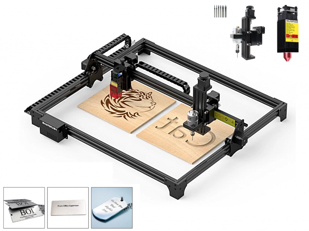 100 x 100 cm CNC Fréza Spindle Motor 150W + Laserová Gravírka 10W ...