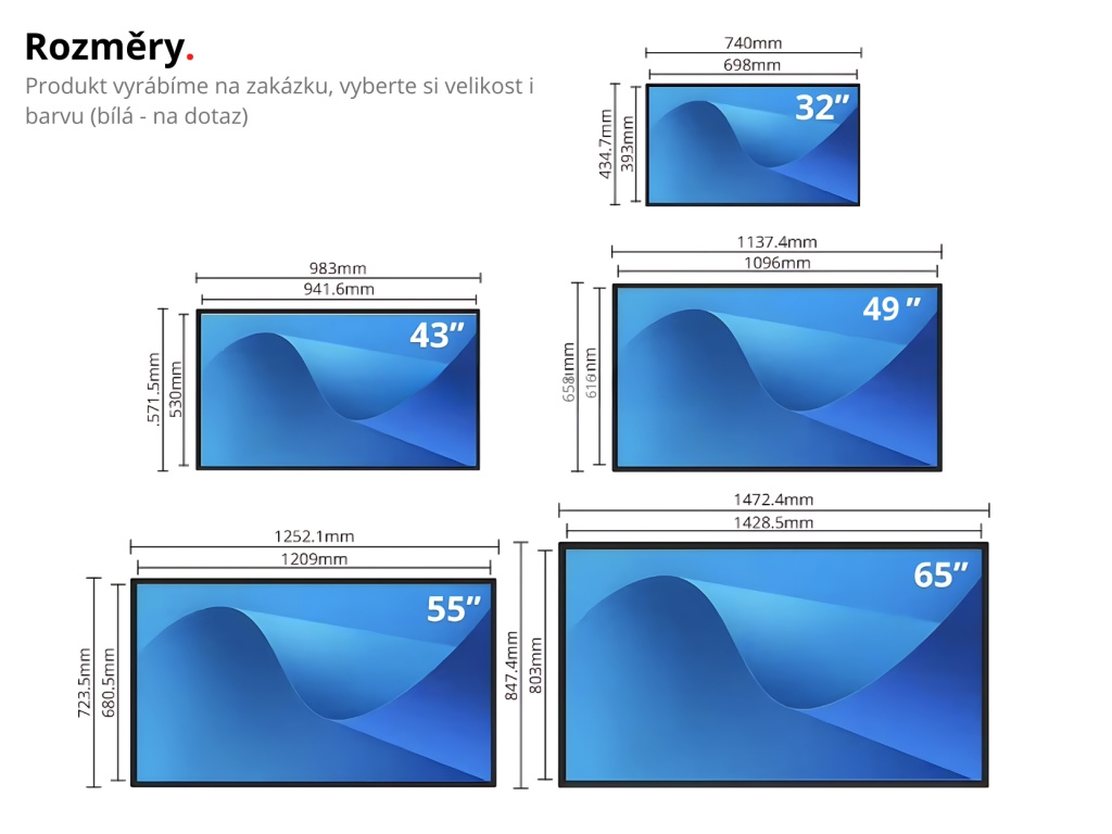 LED Smart Android Dotyková Televize Obrazovka Počitač s Rozlišením ...