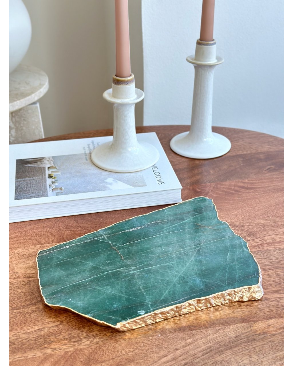 Nefrit leštěná deska gold Sibiř 2,8kg AAA - Gaia Crystal