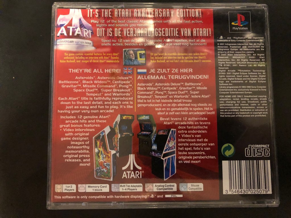 PS1 Atari Anniversary Edition Redux | GAMERSHOUSE.CZ