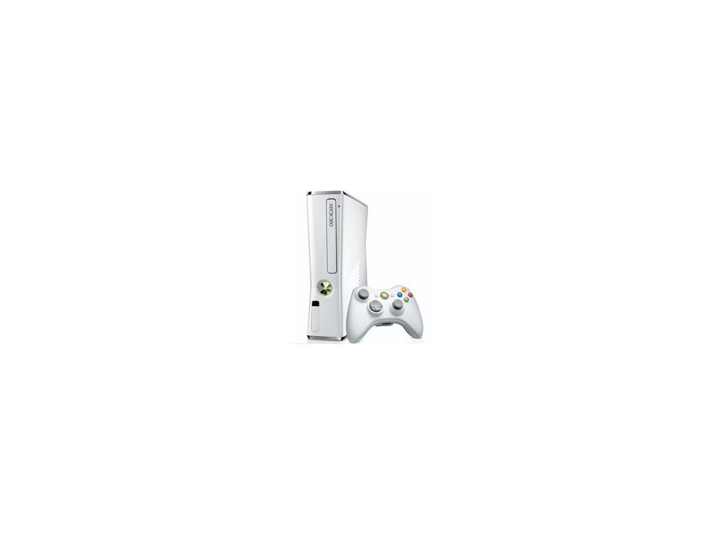 Limitovaná edice White XBOX 360 Slim 4GB + ovladač | Gamershouse.cz