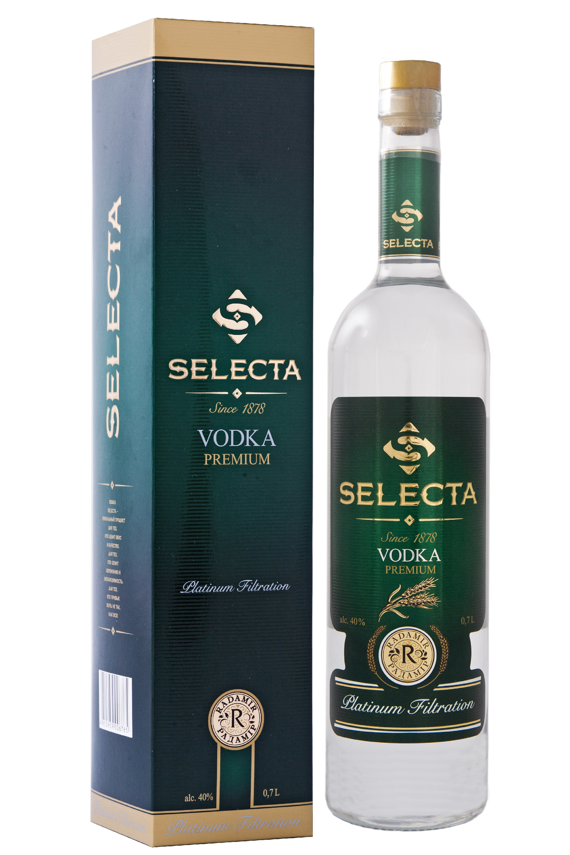 Vodka Selecta 40% 0,7 l (karton) - GastroKlub.cz