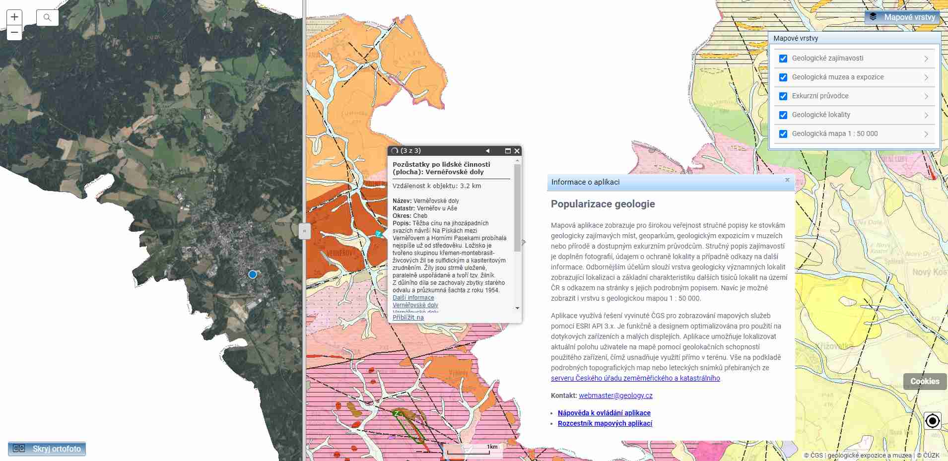 Geologická mapa a povrch terénu - GeologieAsska.cz