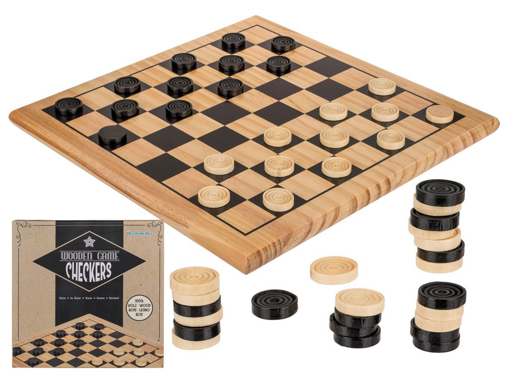 Dřevěná hra Dáma - GiftyCity.cz