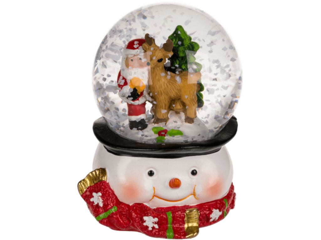 Vánoční sněhová koule, Sněhulák - Santa a sob - GiftyCity.cz