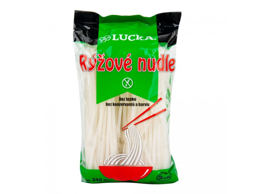 Těstoviny rýžové nudle 3mm bezlepkové 240g, Lucka - GoFresh | Zdravé a ...