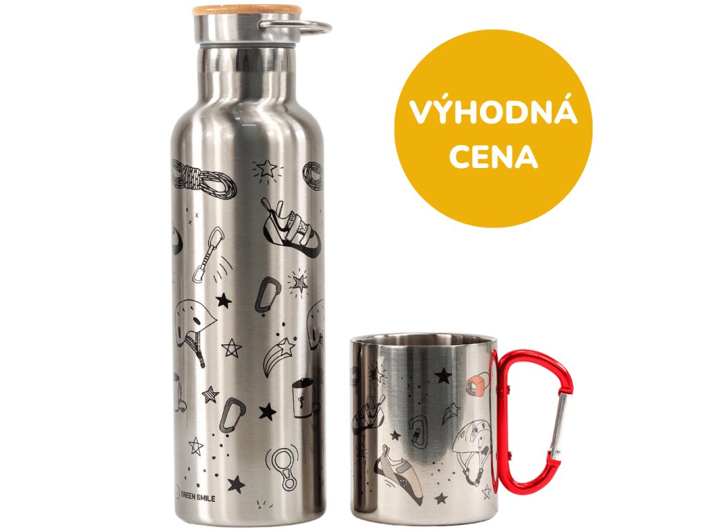 Termoska a termohrnek - Horolezec - GREEN SMILE - laskavá eko dílna