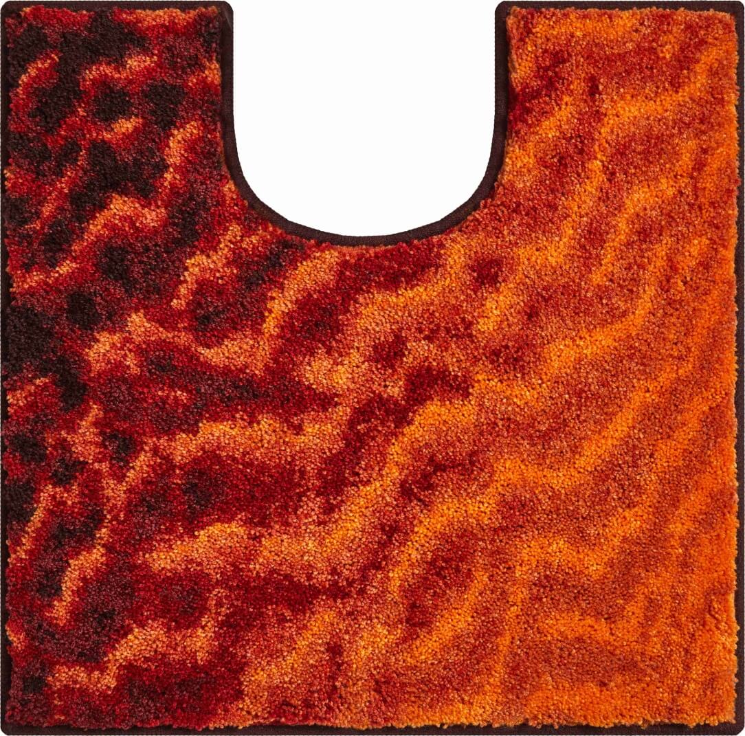 WC předložka s výřezem oranžová 55x55 cm SAND, předložky do koupelny ...