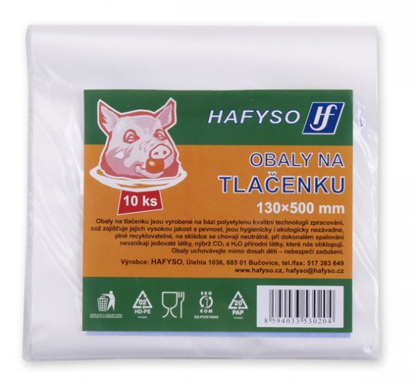Tlačenková střeva 13x50 cm - Hafyso - obalový materiál, igelitové pytle ...