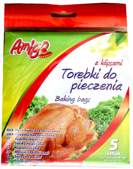 Sáčky na pečení 35x40 cm + zavírací klipsy (5ks) - Hafyso - obalový ...