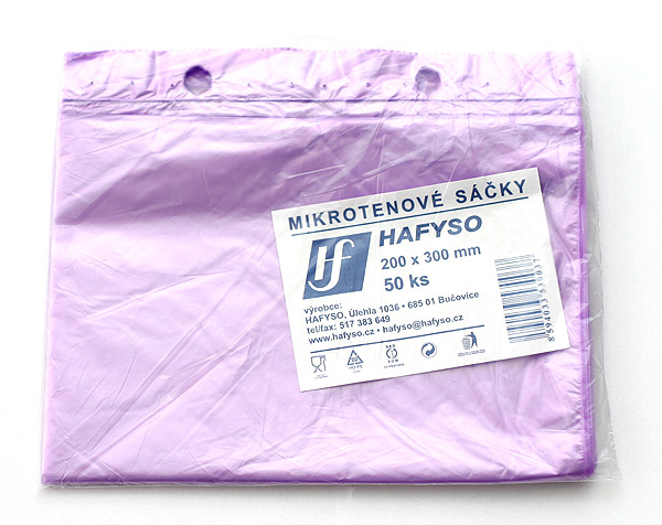 Svačinové sáčky 20x30 cm/12my, 50ks/bal - fialové - Hafyso - obalový ...