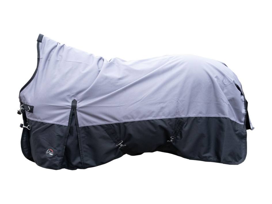 Lehká výběhová deka HKM Glasgow 1200D High Neck 0g grey/black 135cm ...