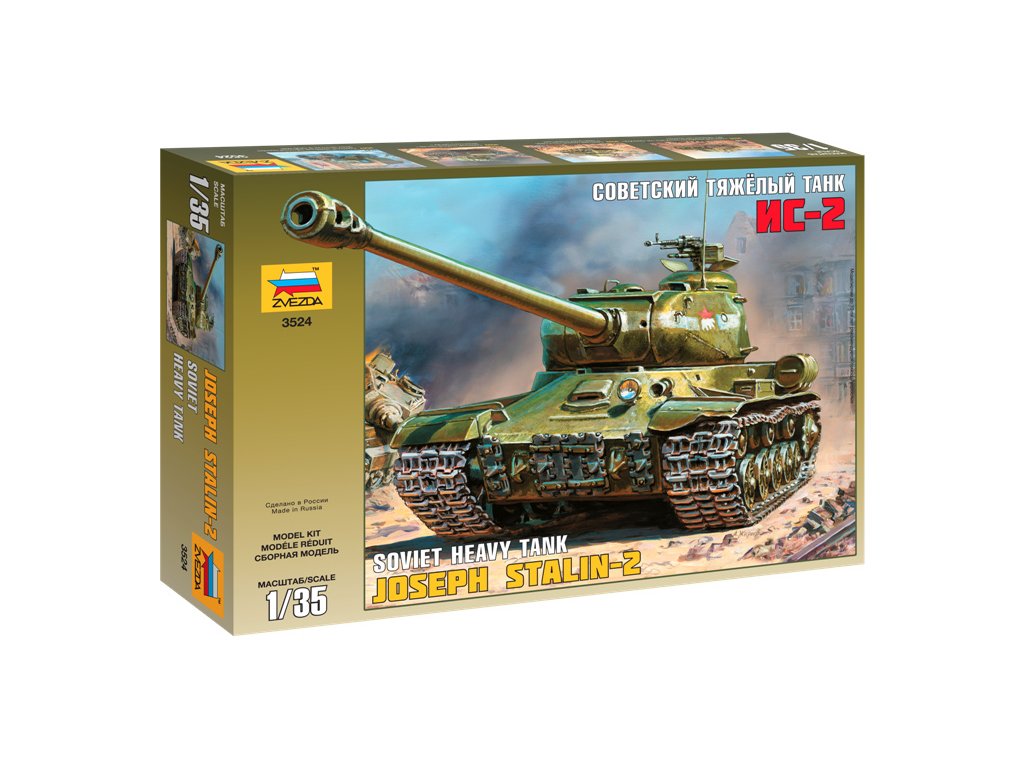 Zvezda těžký sovětský tank IS-2 (1:35) ️ jen za 759 Kč ️ | Himoto.cz