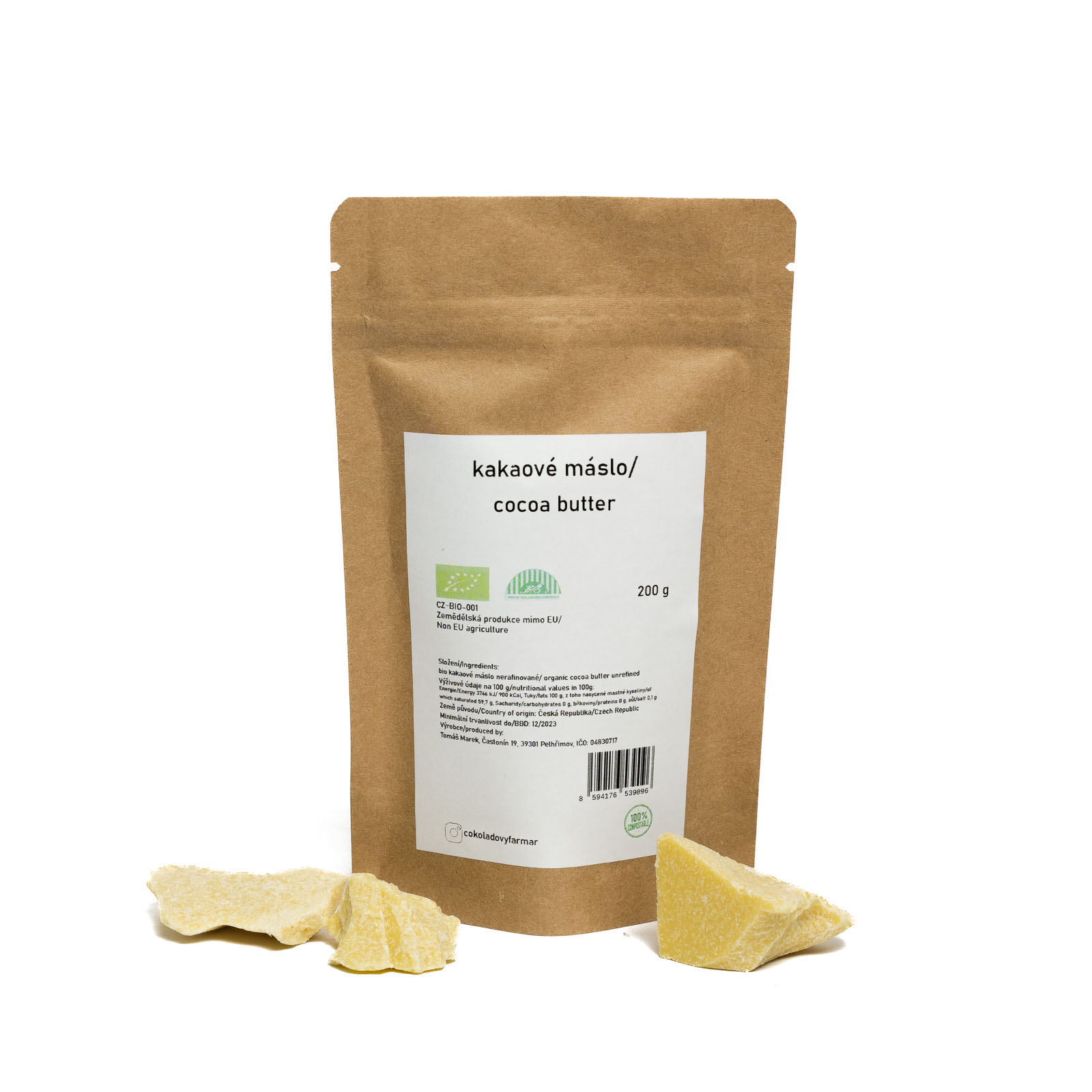 Kakaové máslo nerafinované Peru bio - HOLY BABY