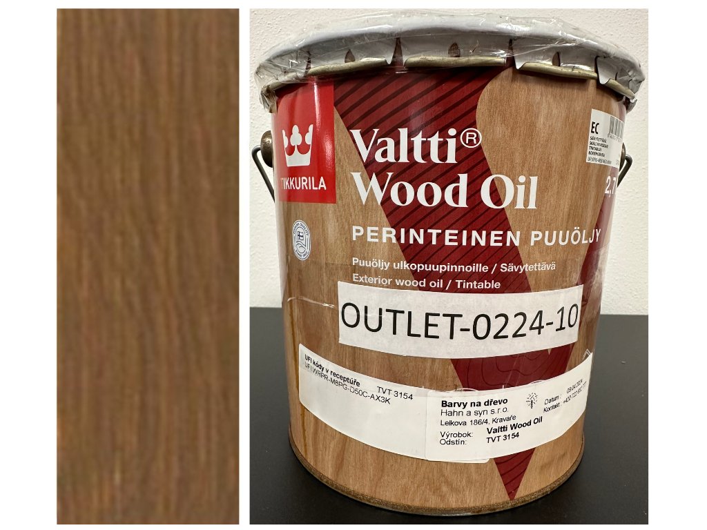 GEMISCHTER FARBTON - Tikkurila Valtti Wood Oil - PUUÖLJY - 2,7L - TVT ...