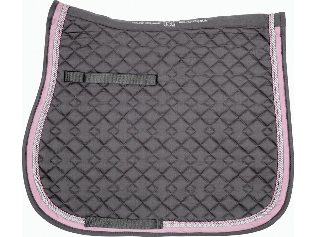 Dečka podsedlová prošívaná USG, všestranná, anthracite/rose | HORSIMO.cz
