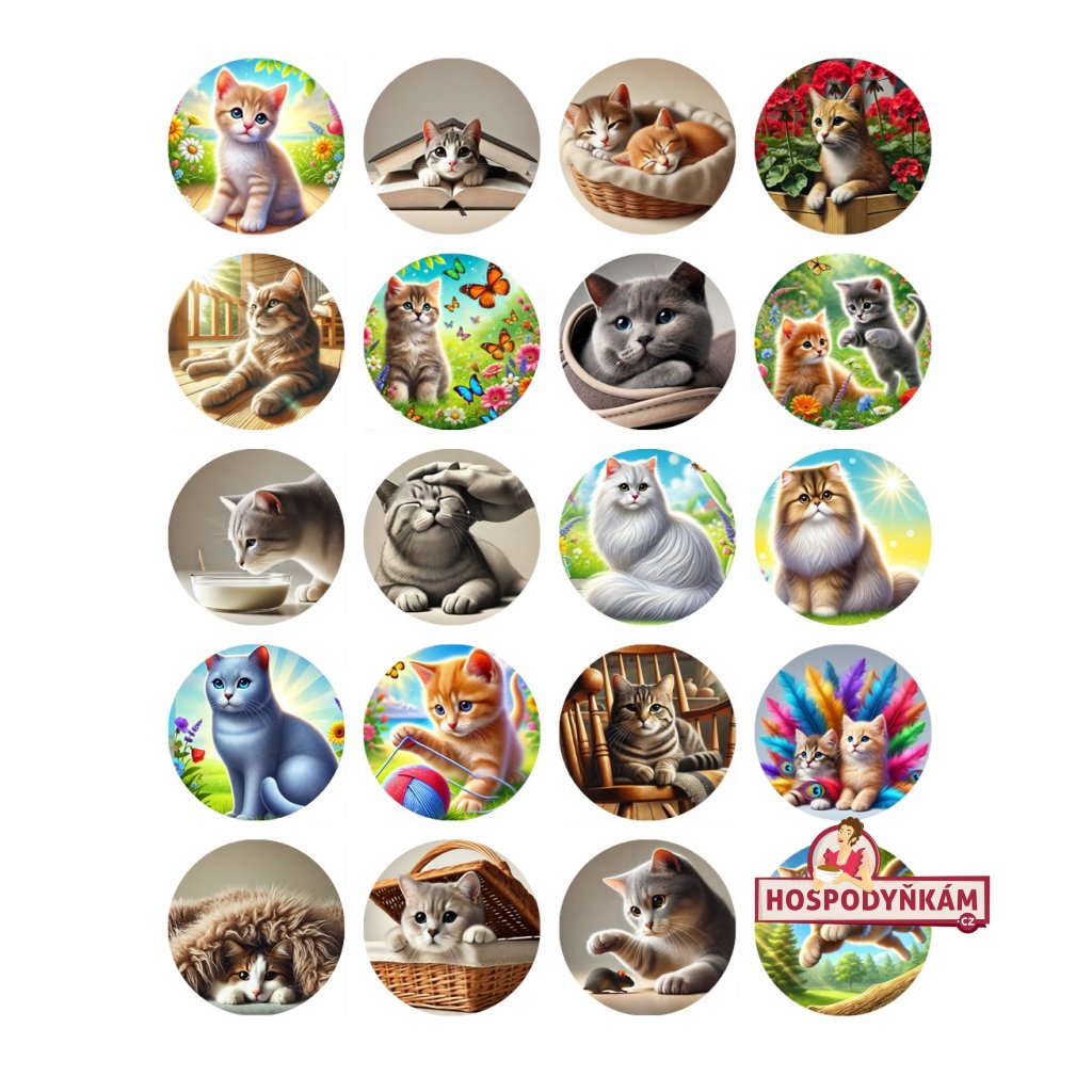 Jedlý papír kočičky (mini obrázky) - Hospodyňkám.cz