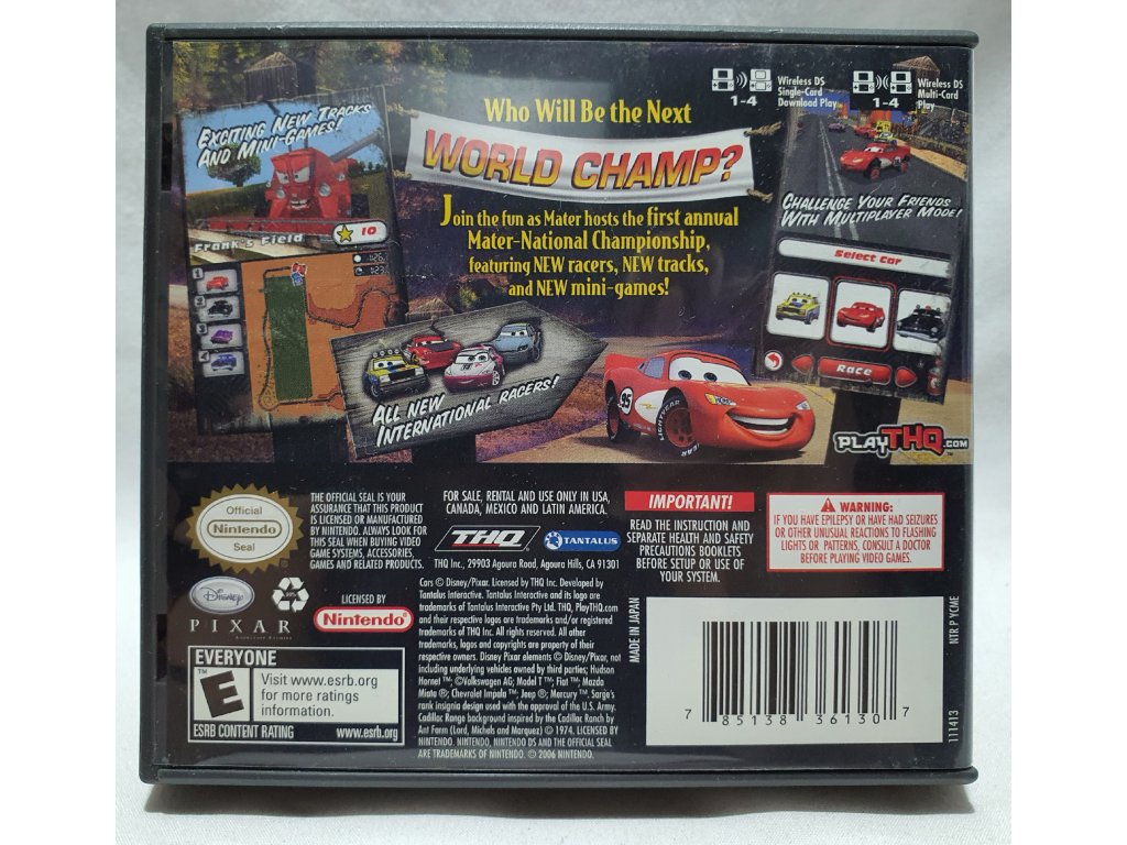 DSS CARS MATER NATIONAL CHAMPIONSHIP Nintendo DS - HRAC