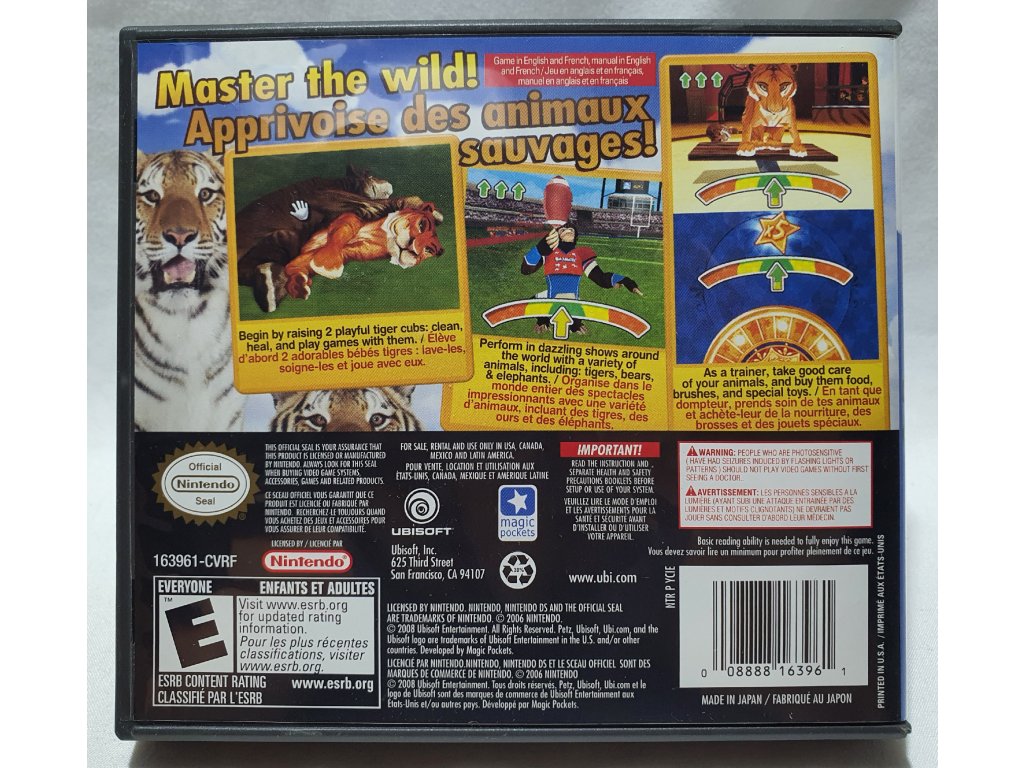 DSS PETZ WILD ANIMALS: TIGERZ Nintendo DS - HRAC