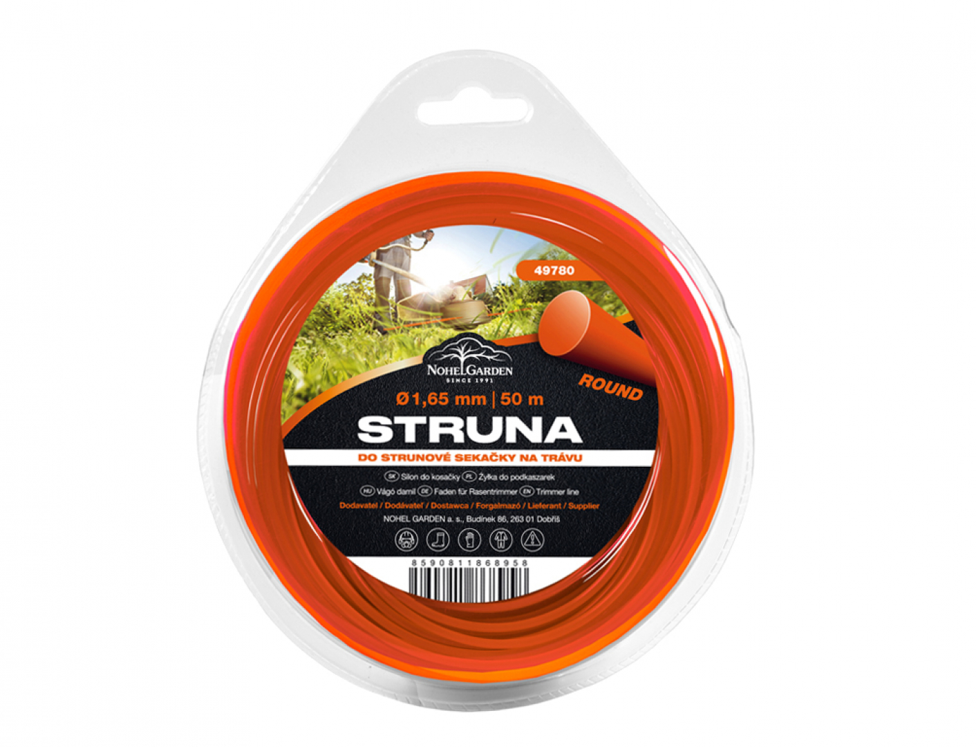 Struna do sekačky kulatá1,65mmx50m - Huka.cz