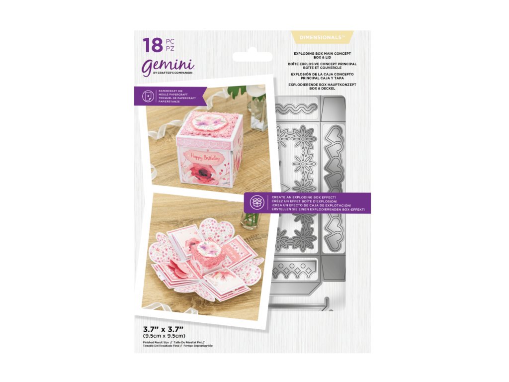 Crafter´s Companion / GEMINI - EXPLODING BOX EFFECT - kovové vyřezávací ...