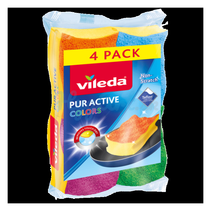 VILEDA Pur active Colors hubka 3 + 1 ks Grátis - www.hygart.sk