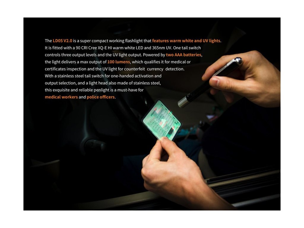 Fenix LD05 v2.0 High CRI + UV | iLED.sk