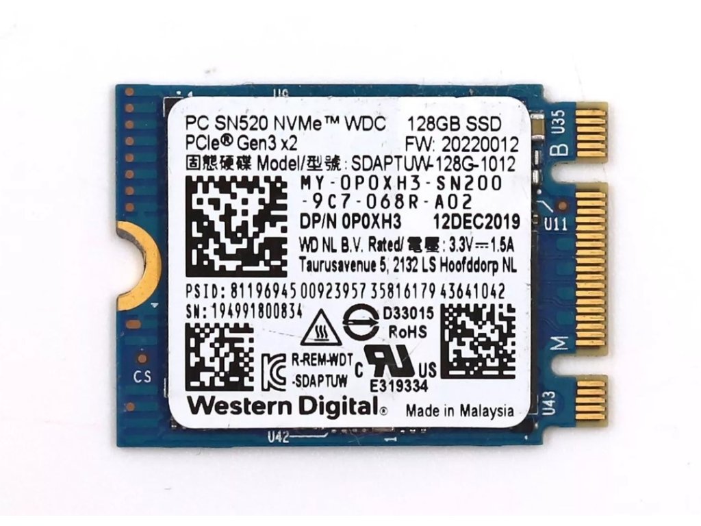 Western Digital PC SN520 128GB NVMe M.2 SSD 2230 - inComputer.sk