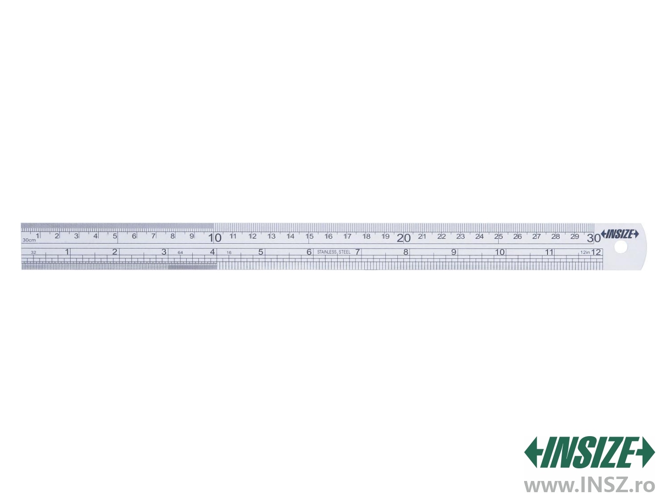 Riglă semiflexibilă din oțel 600 mm cu scală pe ambele fețe - INSIZE ...
