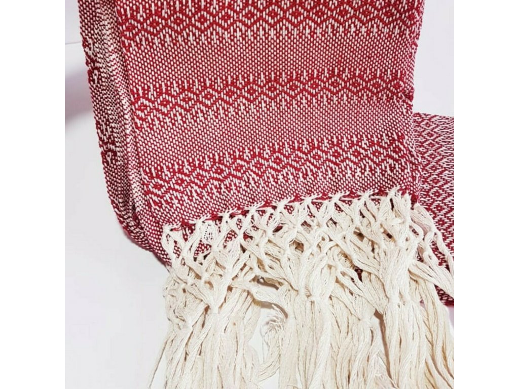 Mexican rebozo de Oaxaca Red 2,5m - iSatky.cz