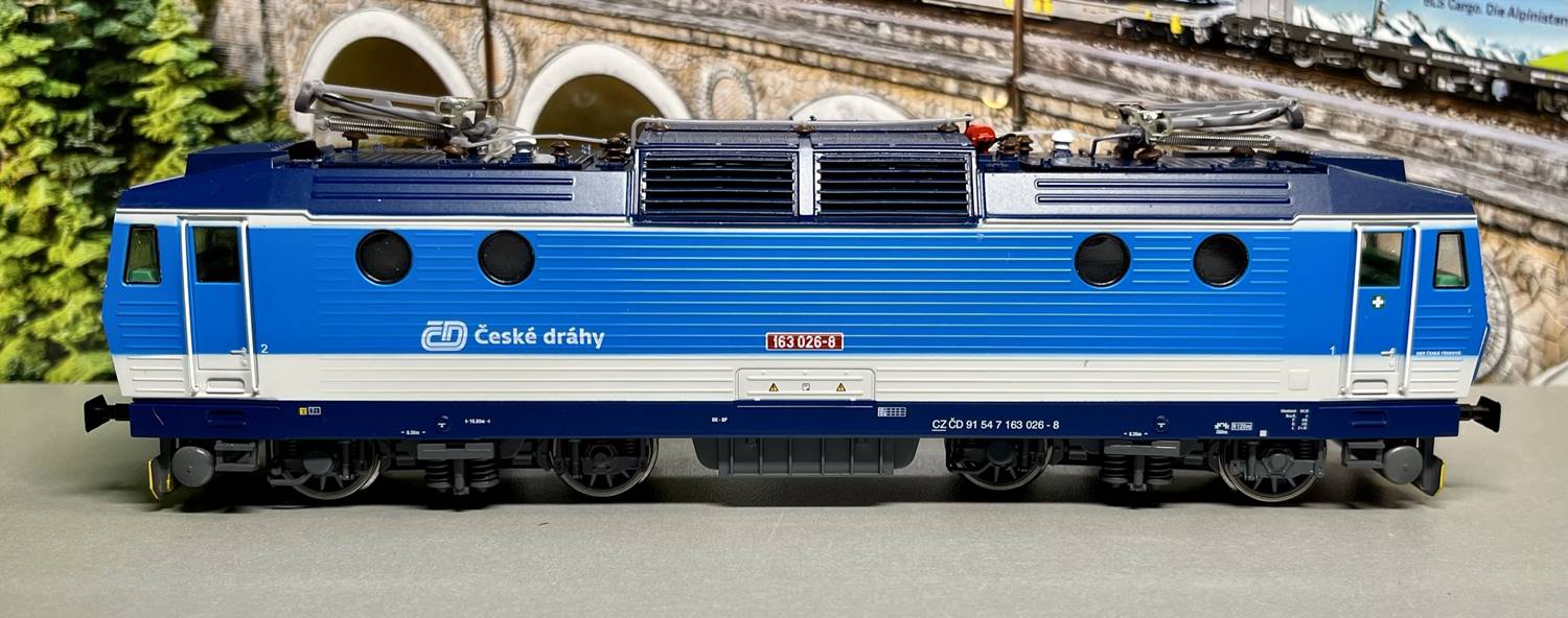 H0 - Lokomotiva ČD 163 026 ex. E499.3 nové číslo / MTB H0163-026 ...