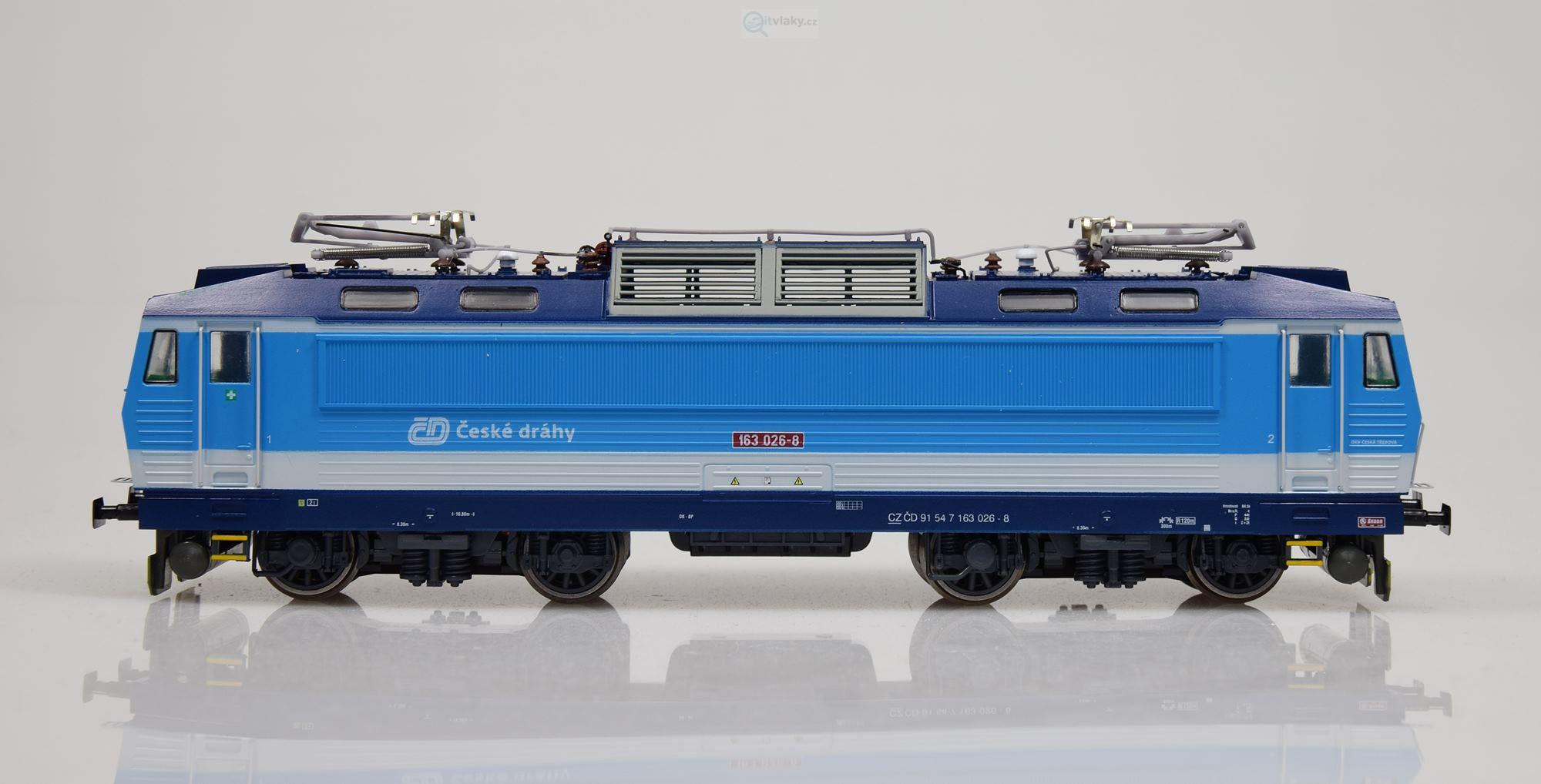 H0 - Lokomotiva ČD 163 026 ex. E499.3 nové číslo / MTB H0163-026 ...