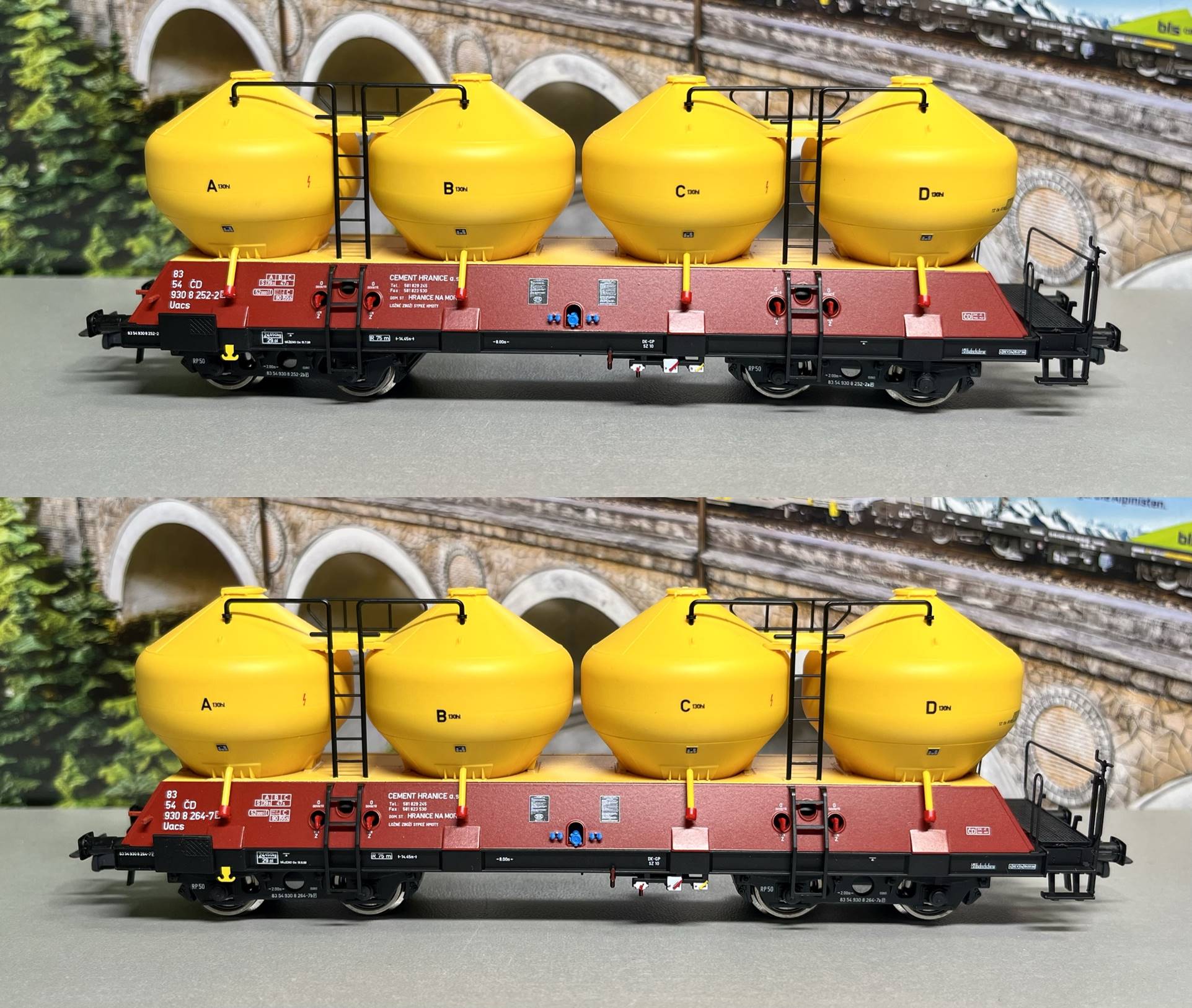 H0 - set 2 vozů Uacs Raj na cement ČD / ROCO 77005 - itvlaky.cz