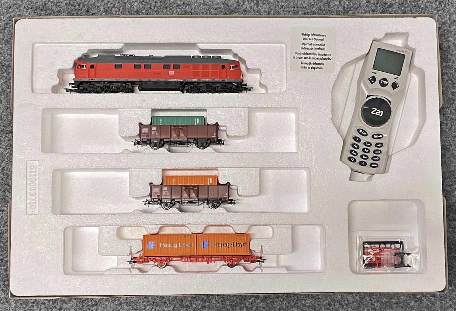 H0 - DCC Start set lokomotiva BR 232 + nákladní vlak DB AG, z21 start ...